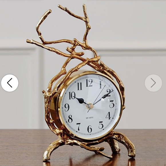 Global Views | Wall Decor | New Elegant Gold Branch Design Table Clock ...